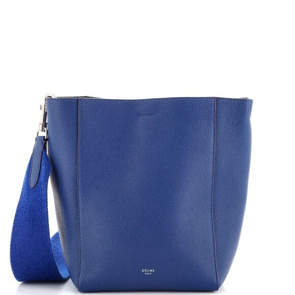 Celine | Bags | Celine Sangle Seau Bag Calfskin Small Blue | Poshmark